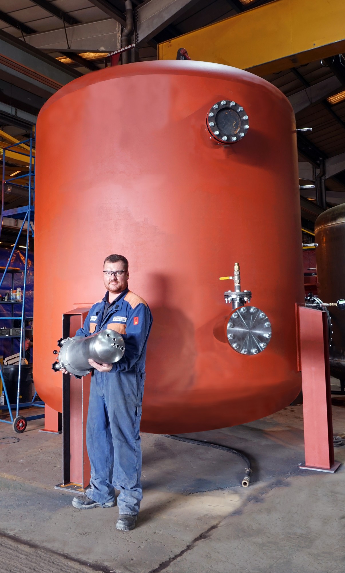 20,000 litre pressure vessel - bespoke design | Ormandy Rycroft Engineering